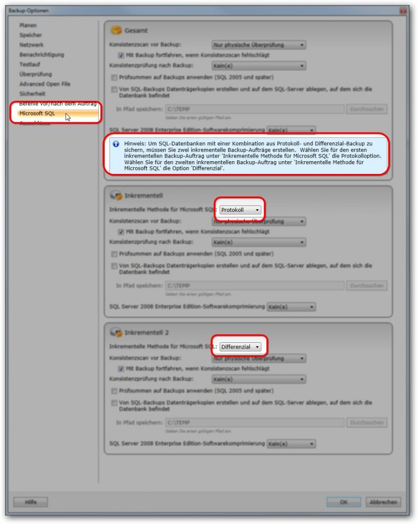 HowTo: SQL-Server-Instanzen mit BackupExec 2012 sichern – Tech-Tipps.de